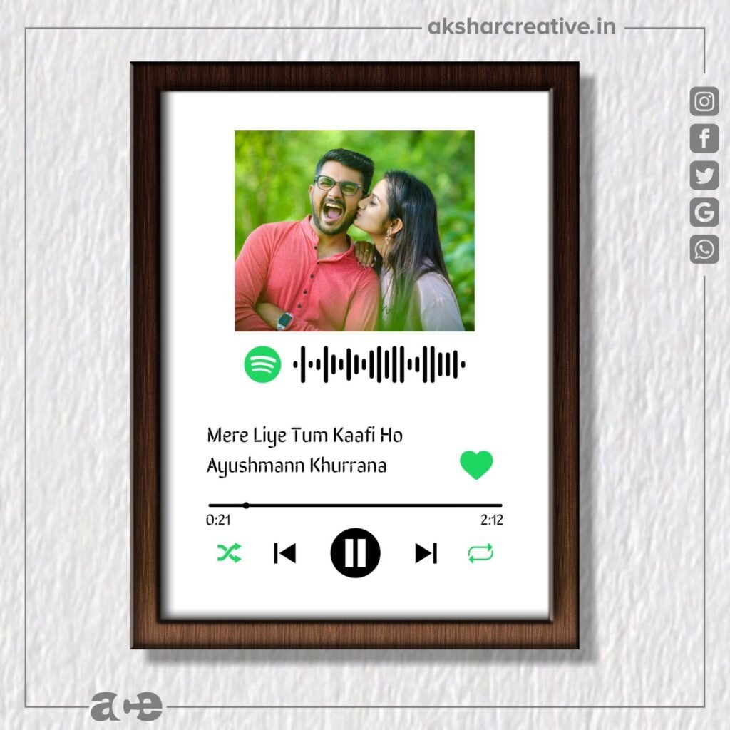 Shop Unique Spotify Code Photo Frames | Angroos