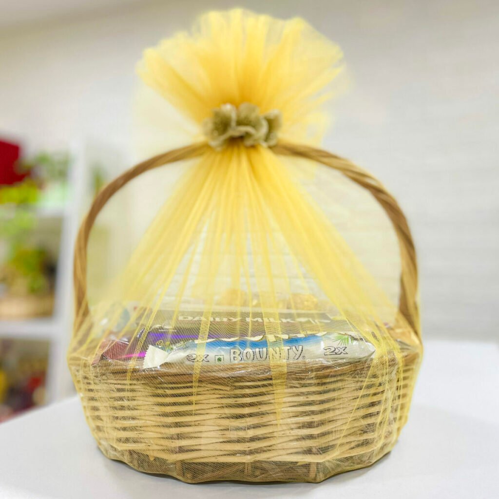 Best Engagement Hamper Made Of Basket With Chocolates