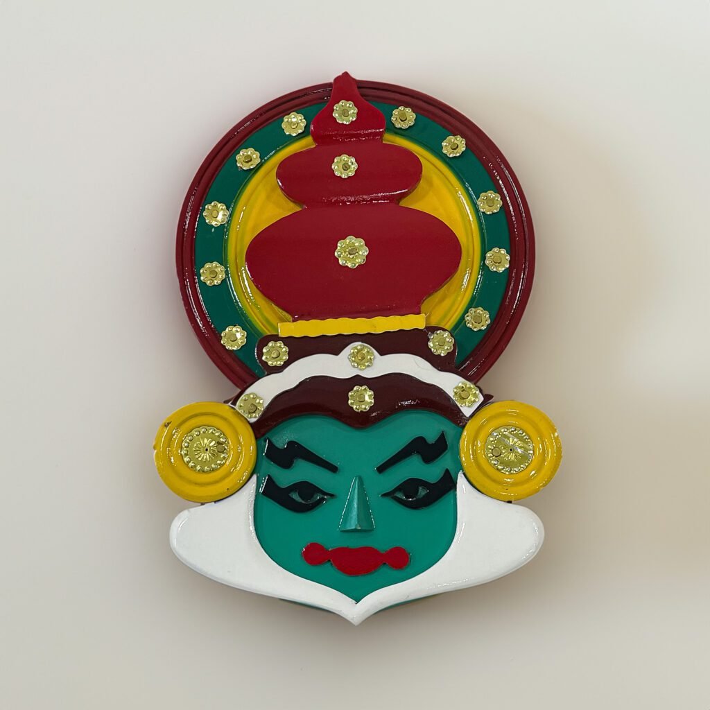 Bring The Vibrant World Ofe Kathakali Colour Wooden Face