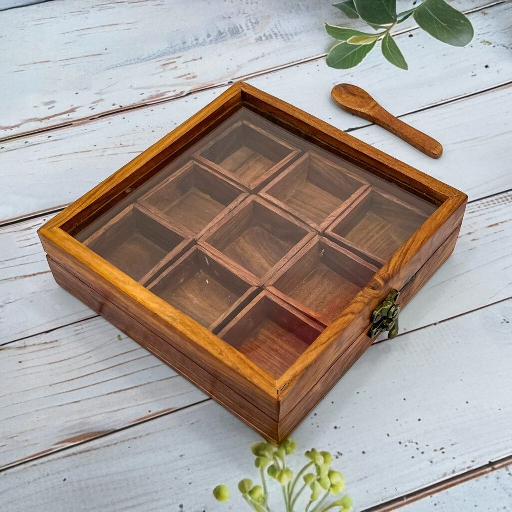 Best Indian Spice Box Wooden | Organized And Eco-Friendly